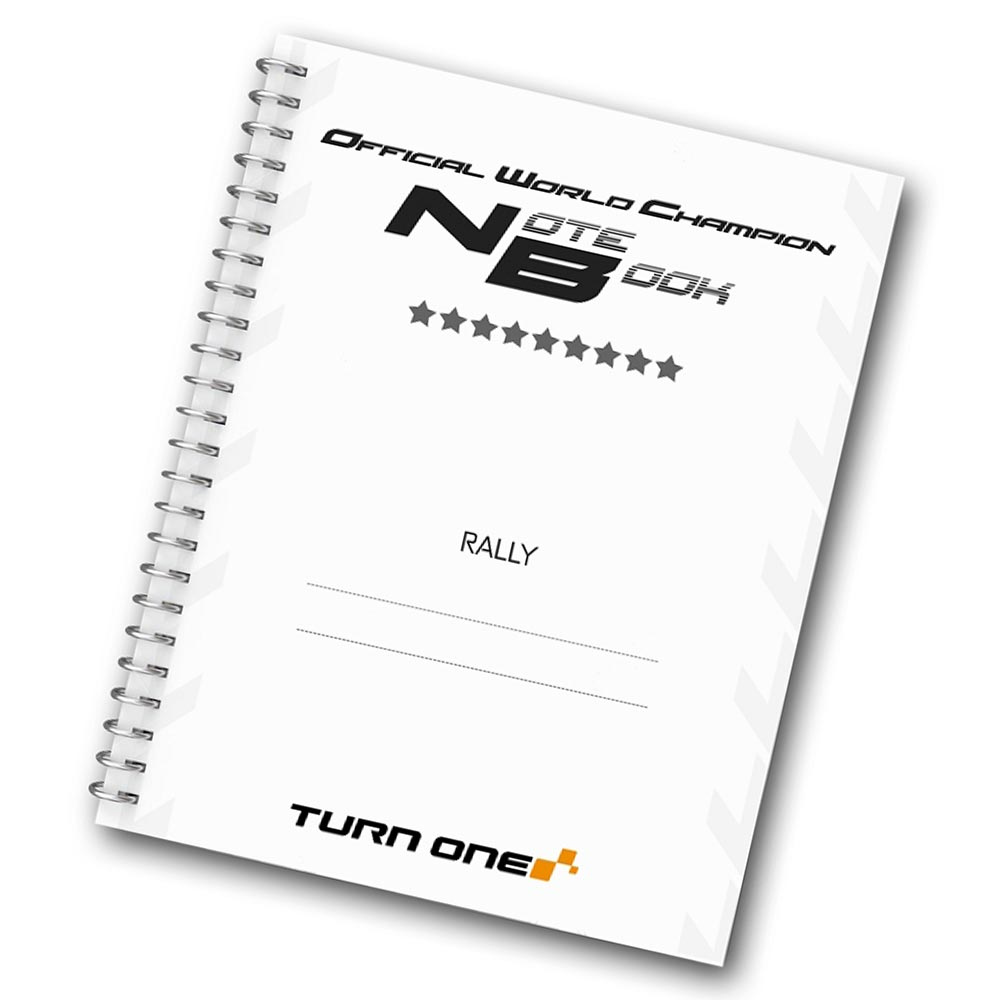 Carnet de notes Turn One pour le rallye